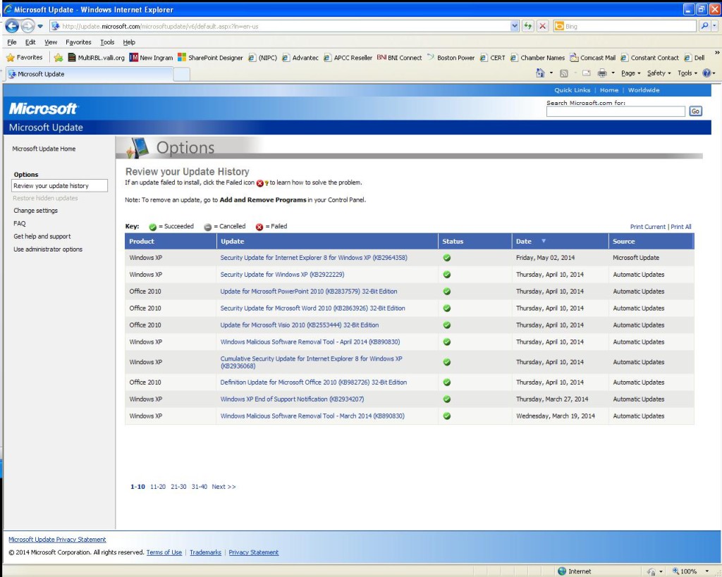 IE Update - Microsoft - EKG Networking, Inc.